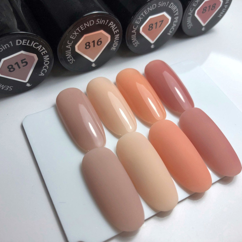UV Nagellack Semilac 817 EXTEND BASE 5IN1 DIRTY PEACH 7ml von SEMIL...